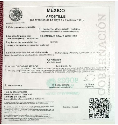 Apostilla de Acta de Nacimiento Mexicana 【2025